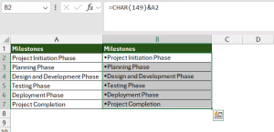 How to Add Bullet Points in Excel - Top 7 Ways | MyExcelOnline