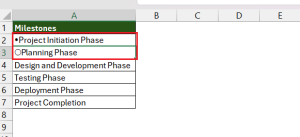 How to Add Bullet Points in Excel - Top 7 Ways | MyExcelOnline