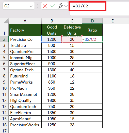How To Calculate Ratio In Excel 4 Useful Methods MyExcelOnline