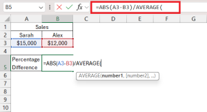 How to Calculate Percentage Difference with Excel Formula | MyExcelOnline