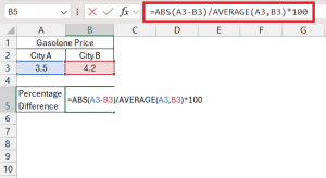 How to Calculate Percentage Difference with Excel Formula | MyExcelOnline