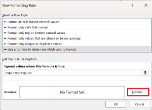 Highlight 30 Days from Today using Excel Conditional Formatting | MyExcelOnline