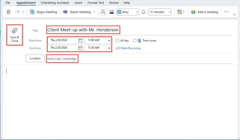Best Outlook Guide: Appointment vs Meeting - The Difference ...