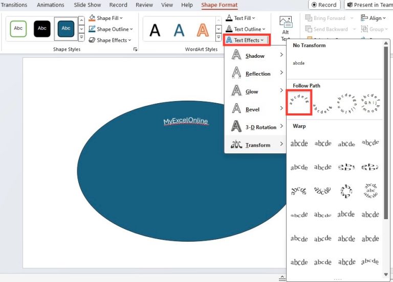 Unleash Your Creativity with Curved Text in Powerpoint | MyExcelOnline