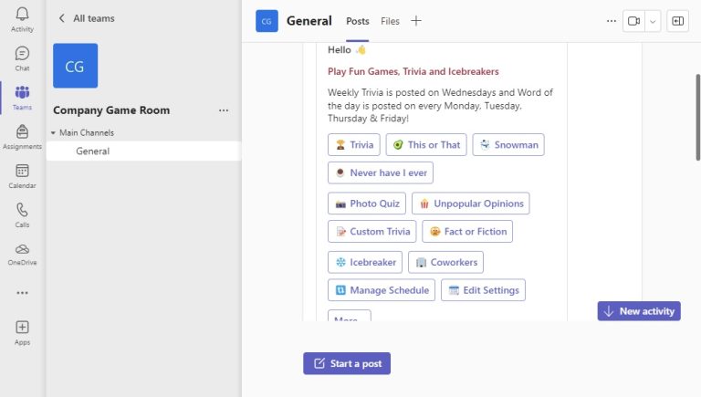 Best Ways to Play Games in Microsoft Teams with Coworkers | MyExcelOnline