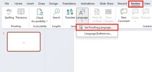 Quick Language Change in PowerPoint: Spell Check Guide | MyExcelOnline