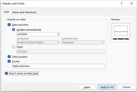 How to Change Footer in PowerPoint Fast | MyExcelOnline