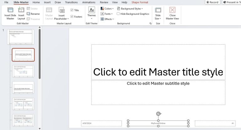 How to Change Footer in PowerPoint Fast | MyExcelOnline