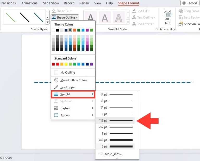 How to Insert Dotted Lines in PowerPoint Effectively | MyExcelOnline