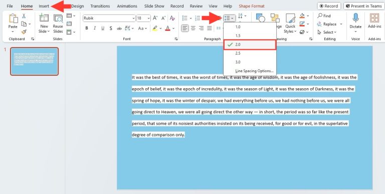 The Ultimate Guide to Double Space Text in PowerPoint Fast | MyExcelOnline