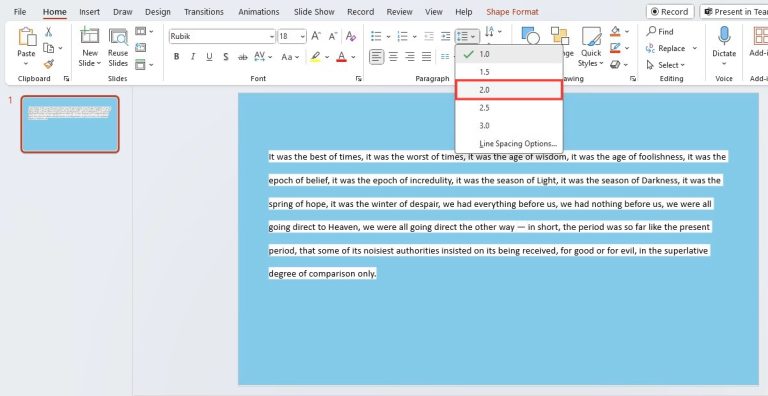 The Ultimate Guide to Double Space Text in PowerPoint Fast | MyExcelOnline
