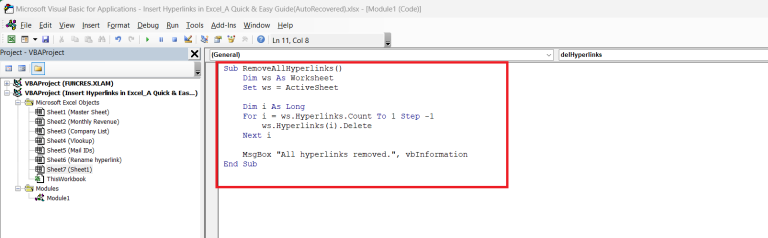 How to Insert Hyperlink in Excel - Step by Step Guide | MyExcelOnline