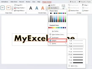 How to Outline Text in PowerPoint - Step by Step Guide | MyExcelOnline