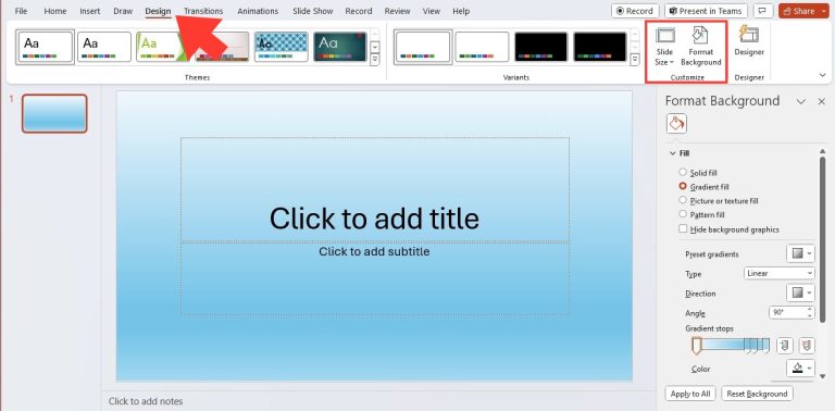 How to Set Your Picture as Slide Background in PowerPoint | MyExcelOnline