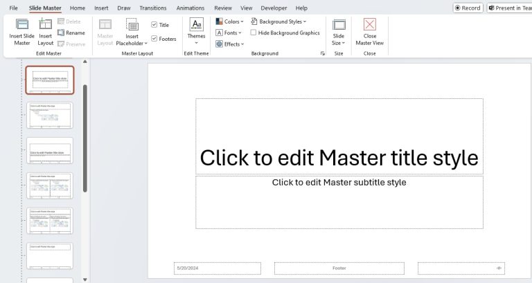 How to Use PowerPoint Slide Master - Step by Step Guide | MyExcelOnline