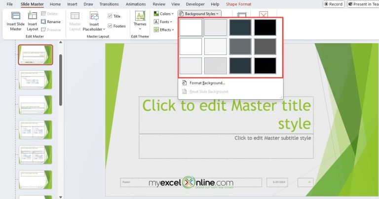 How to Use PowerPoint Slide Master - Step by Step Guide | MyExcelOnline