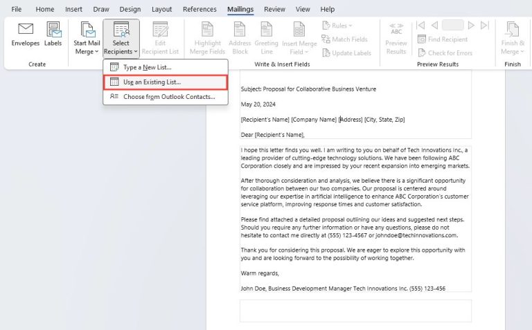 How to Print Excel Labels with Word | MyExcelOnline