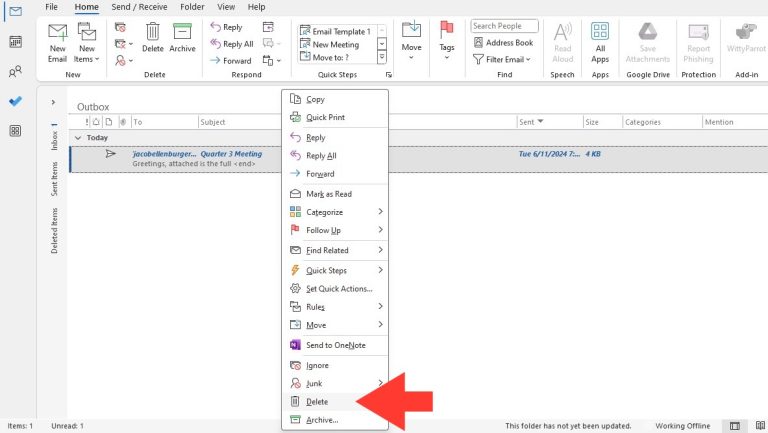 How to Delete Stuck Outbox Emails - Step by Step Guide | MyExcelOnline