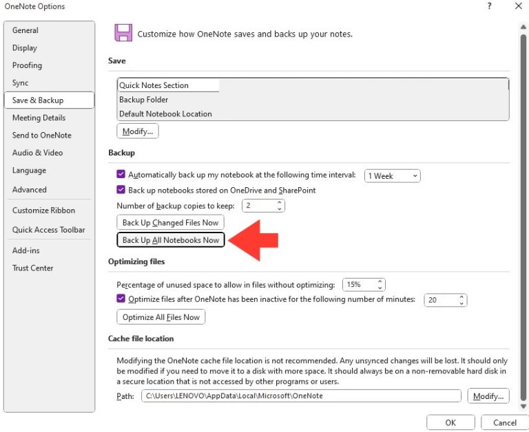 How to Backup OneNote on Windows 11 Fast | MyExcelOnline