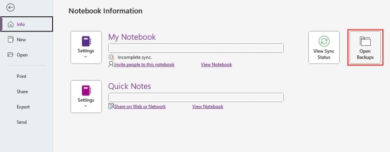 How to Backup OneNote on Windows 11 Fast | MyExcelOnline