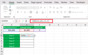 How to Calculate Double Declining Depreciation in Excel | MyExcelOnline
