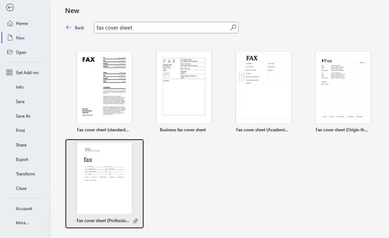 How to Create a Fax Cover Sheet in Microsoft Word | MyExcelOnline