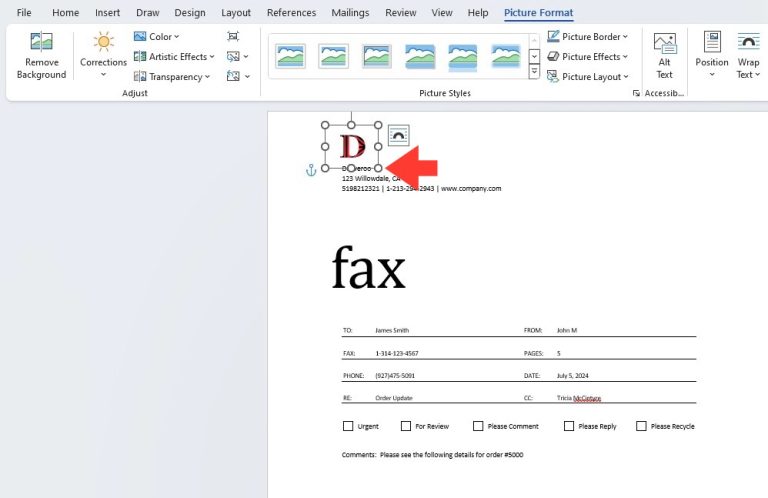 How to Create a Fax Cover Sheet in Microsoft Word | MyExcelOnline