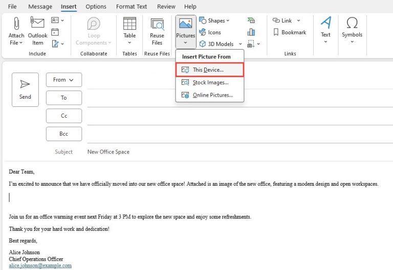 How to Insert Images in Outlook Emails Fast | MyExcelOnline