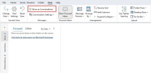 How to Enable/Disable Outlook Conversation View in Inbox | MyExcelOnline
