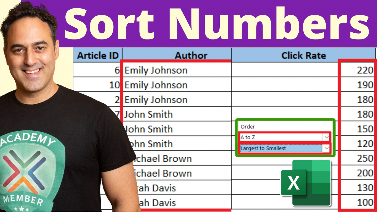 How To Sort Numbers In Excel Fast MyExcelOnline How To Sort Numbers In Excel Fast MyExcelOnline