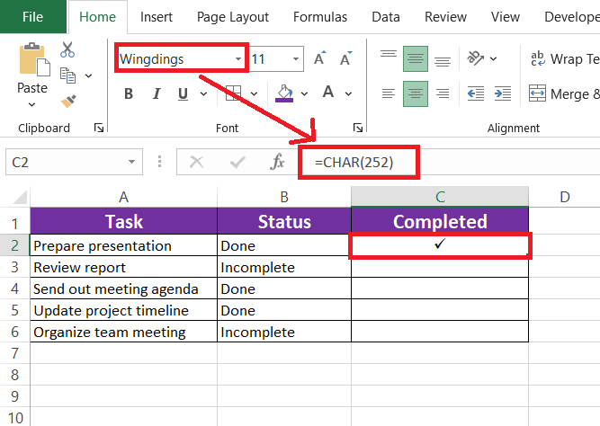 How to Insert Check Mark Symbols in Excel - Step by Step Guide ...