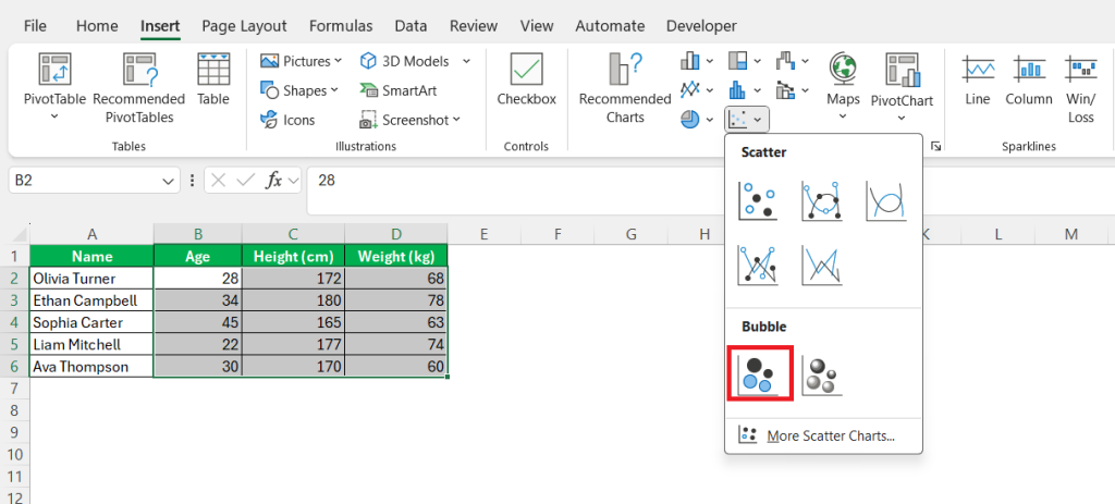How to Create Bubble Chart in Excel - Step-by-Step Guide | MyExcelOnline