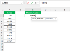 How to Find the Maximum Value with Max Function in Excel | MyExcelOnline