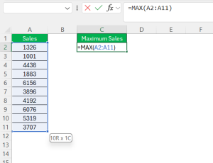 How to Find the Maximum Value with Max Function in Excel | MyExcelOnline