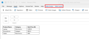 How to Add Table Borders in Outlook Fast | MyExcelOnline