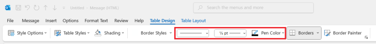 How to Add Table Borders in Outlook Fast | MyExcelOnline
