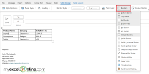 How to Add Table Borders in Outlook Fast | MyExcelOnline
