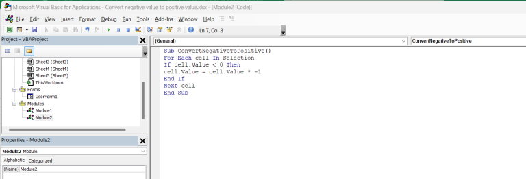 Excel Formula to Convert Negative value to Positive value - Step by ...