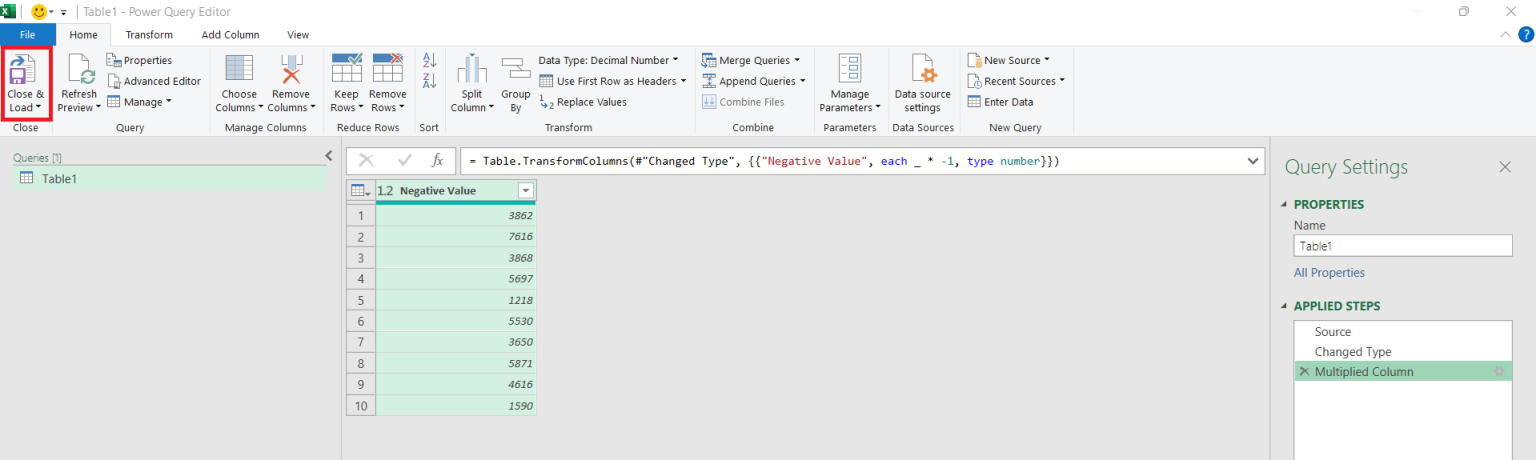Excel Formula to Convert Negative value to Positive value - Step by ...