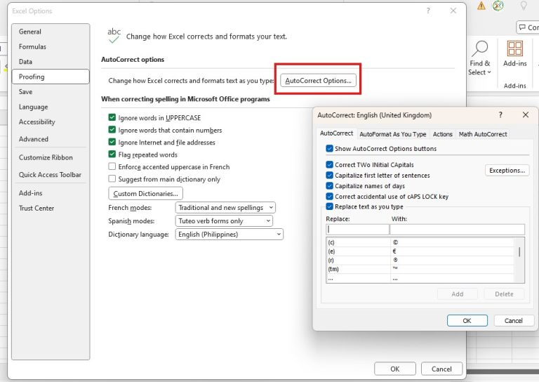 The Ultimate Guide to Autocorrect in Excel | MyExcelOnline