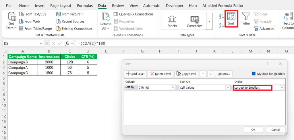 How to Make Precise CTR Formula for Improved Clicks in Excel ...