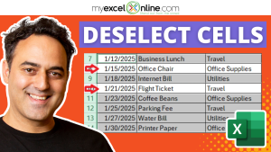 How to Deselect Cells in Excel Fast | MyExcelOnline