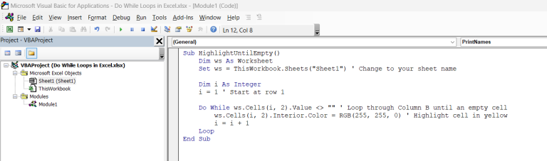 The Ultimate Guide to Do While Loops in Excel VBA | MyExcelOnline