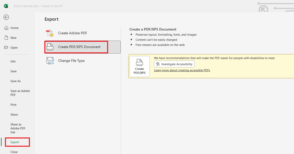 Free Printable Excel Calendar Templates for Fast Scheduling | MyExcelOnline
