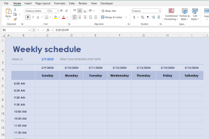 Best Free Weekly Schedule Templates for Excel | MyExcelOnline