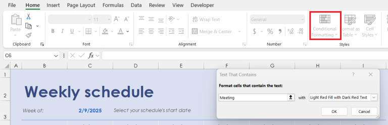 Best Free Weekly Schedule Templates for Excel | MyExcelOnline