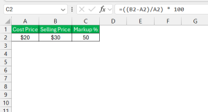 The Ultimate Guide to Excel Markup Formula | MyExcelOnline