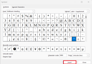How to Make a Degree Symbol in Excel | MyExcelOnline