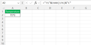How to Make a Degree Symbol in Excel | MyExcelOnline