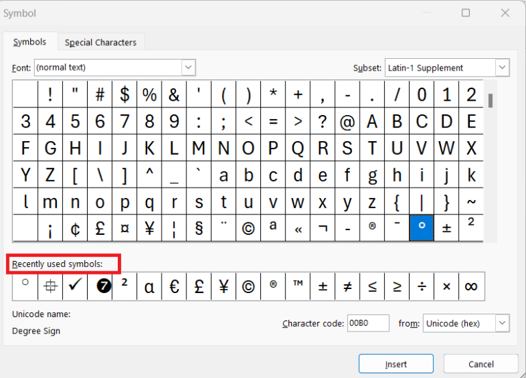 How to Make a Degree Symbol in Excel | MyExcelOnline